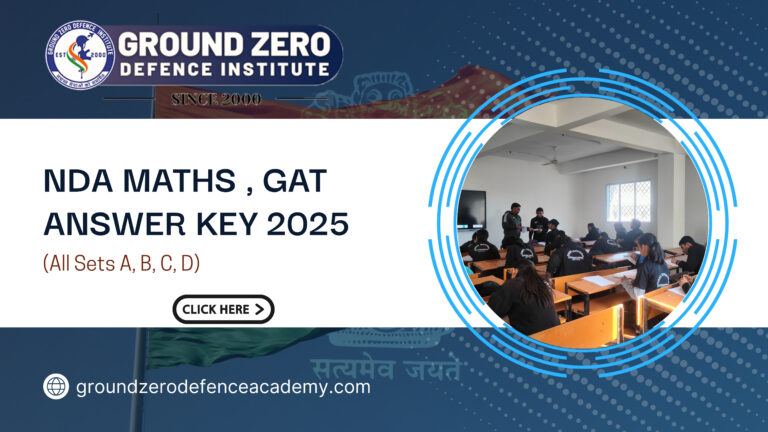 NDA Maths , GAT Answer Key 2025 (All Sets A, B, C, D)
